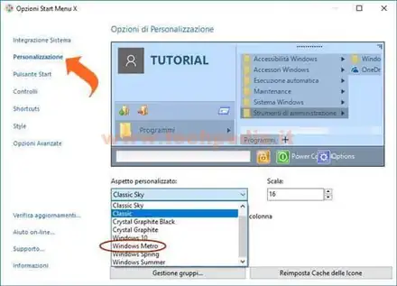 StartMenùX un menu Start per tutti i Windows